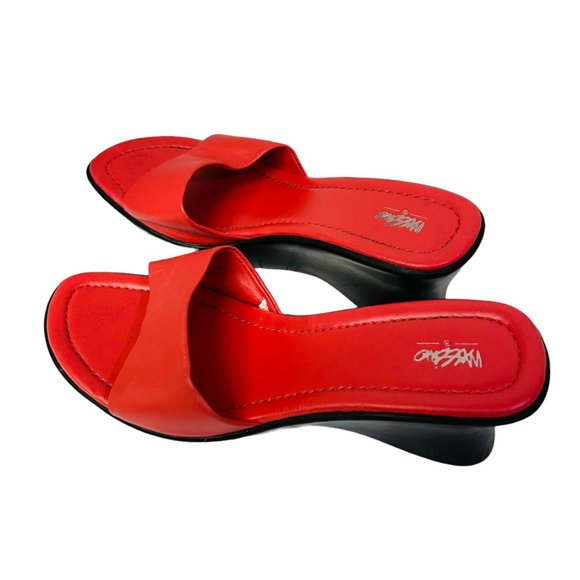 Mossimo Supply Co. | Shoes | Mossimo Womens Orange Wedge Shoe Slide ...